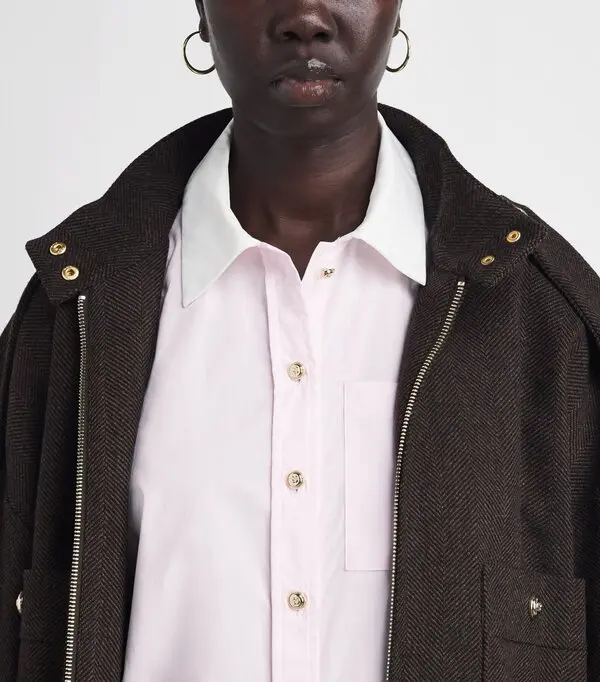 Maje Cotton Cropped Shirt