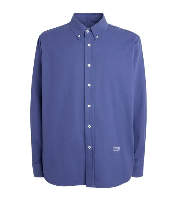 SYSTEM Cotton Printed Logo Shirt