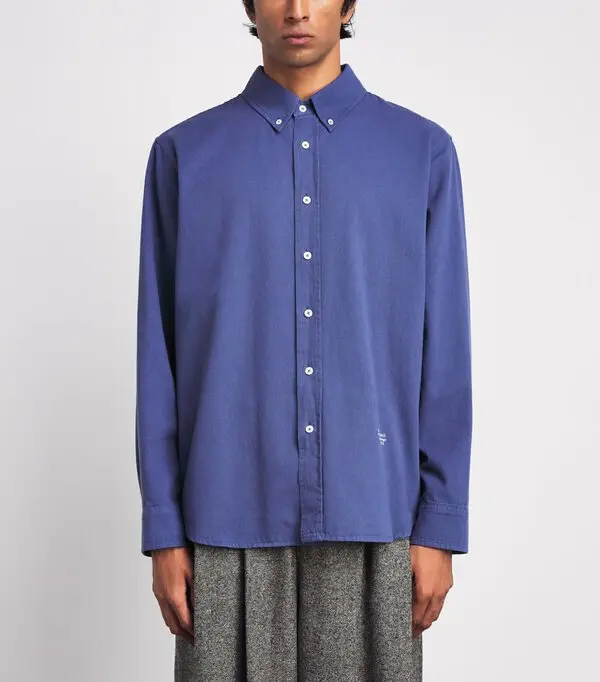 SYSTEM Cotton Printed Logo Shirt