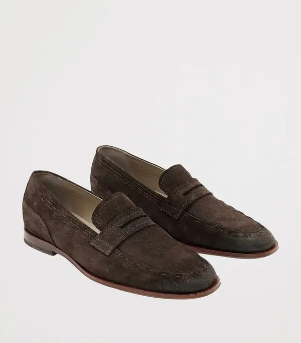 ALLSAINTS Suede Jules Stitch Loafers