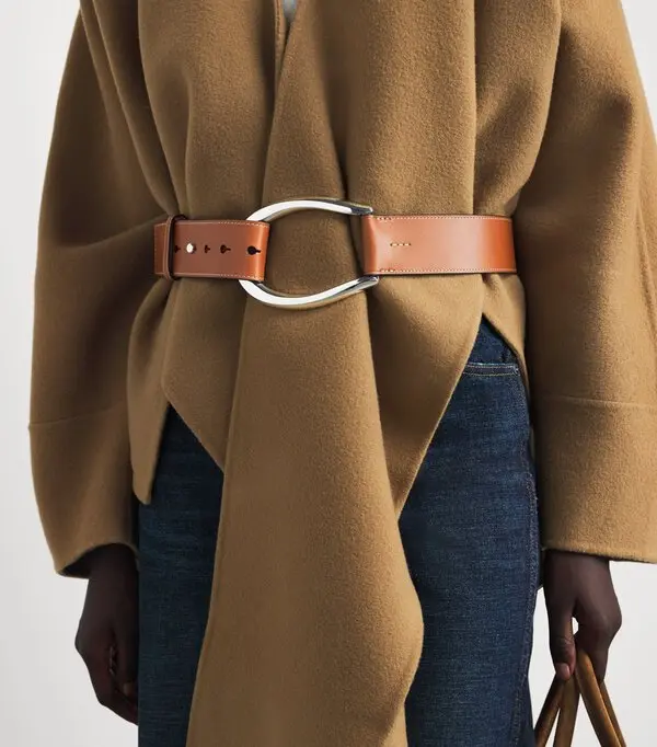 Polo Ralph Lauren Leather Stirrup-buckle Wide Belt