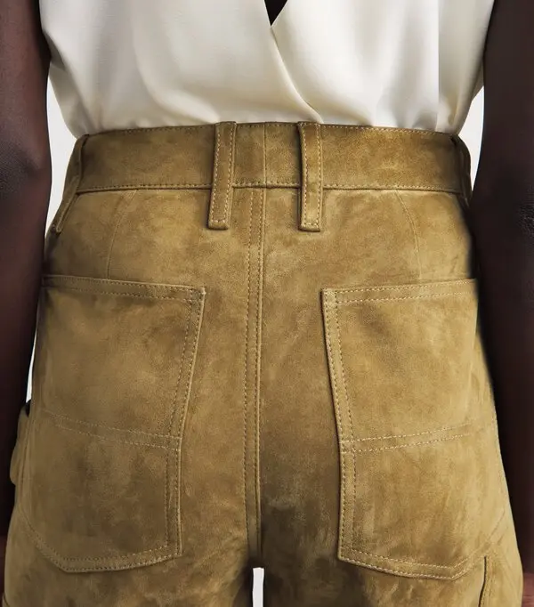 Altuzarra Suede Mills Straight Trousers