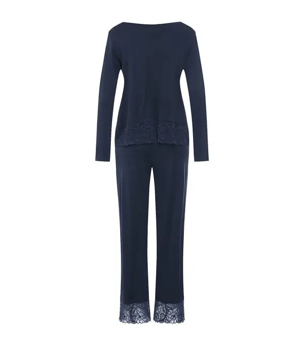 Hanro Lace-trim Long-sleeve Pyjamas
