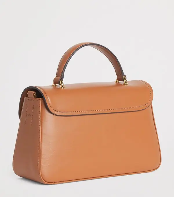 Harrods Leather Snaffle Top-handle Bag