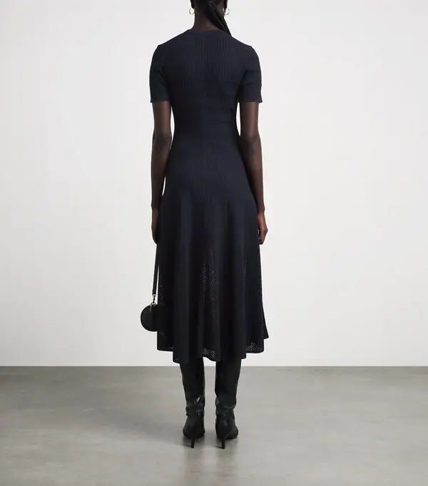 Maje Knit Pointelle Maxi Dress