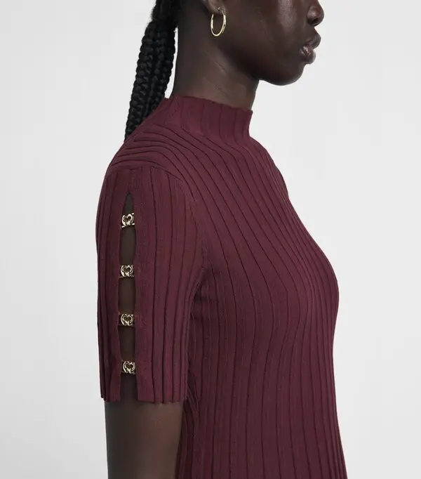 Maje High-neck Mini Skater Dress