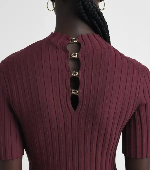 Maje High-neck Mini Skater Dress