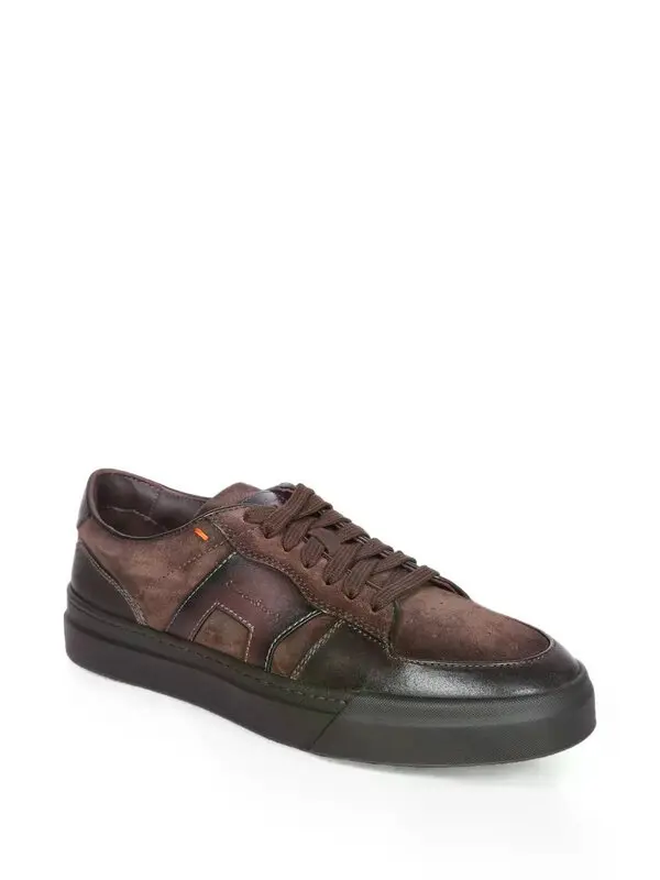 Santoni Suede Lace-up Sneakers