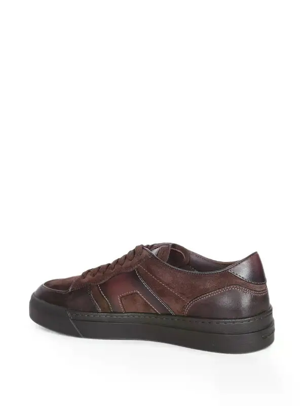 Santoni Suede Lace-up Sneakers