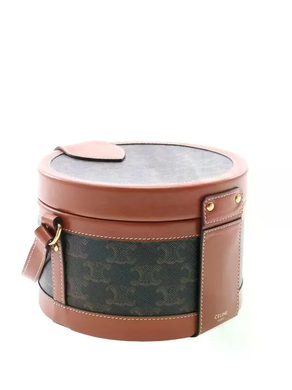 Celine 2010-2026 Medium Triomphe Coated Canvas Tambour Crossbody Bag