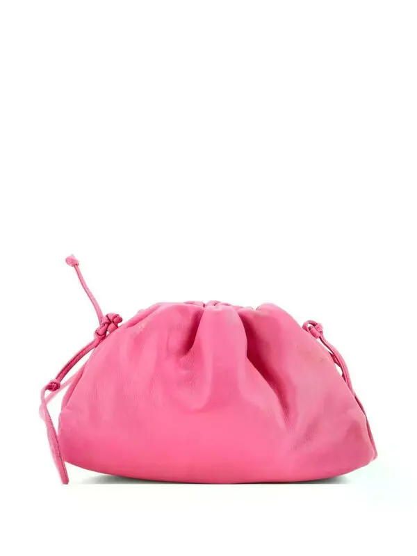 Bottega Veneta The Pouch Leather Mini Crossbody Bag - Pink