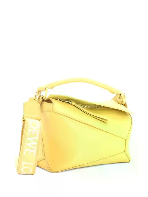 Loewe Puzzle Bag Leather Small Satchel - Yellow