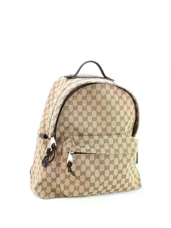 Gucci Zip Front Pocket Gg Canvas Medium Backpack