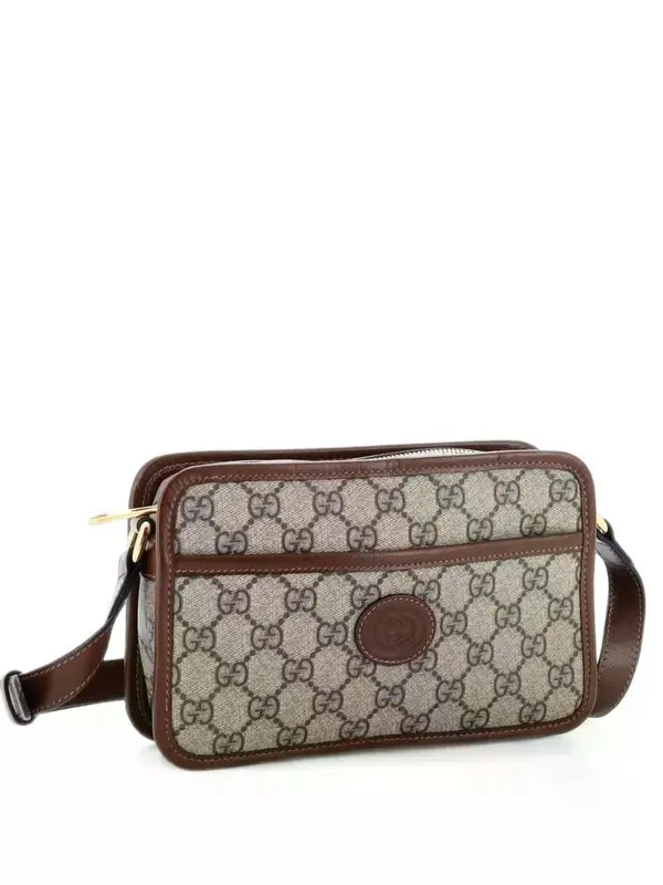 Gucci Interlocking G Patch Camera Bag Gg Coated Canvas Mini Crossbody Bag