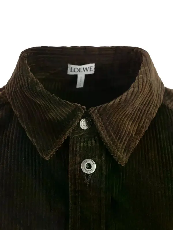 Loewe Corduroy Leather-patch Shirt