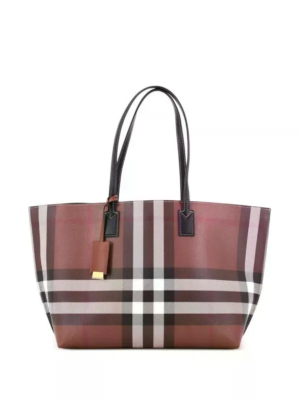 Burberry Soft Check E-canvas Medium Tote Bag
