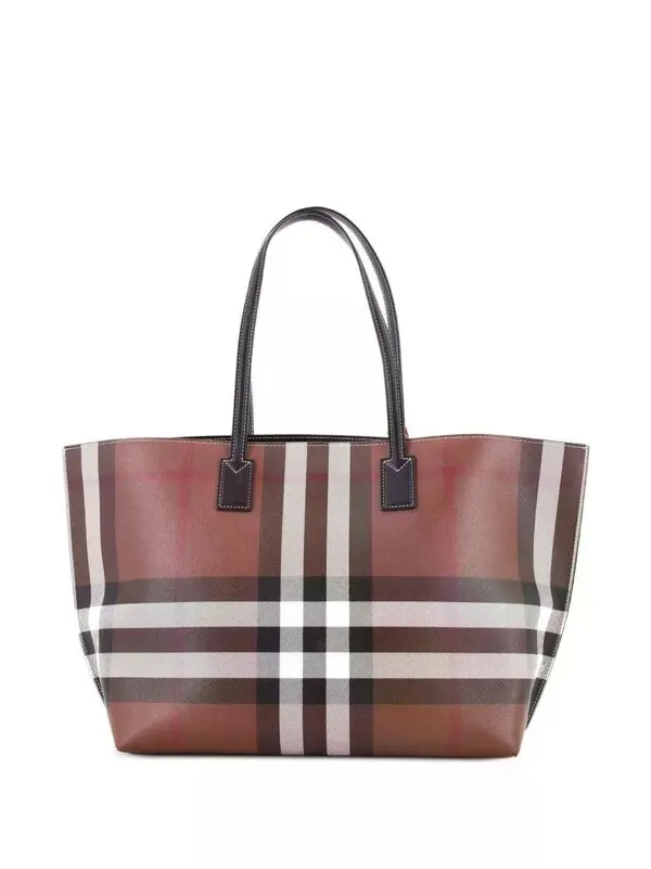 Burberry Soft Check E-canvas Medium Tote Bag