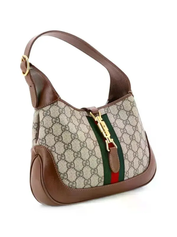 Gucci Jackie 1961 Gg Coated Canvas Small Hobo Bag - Brown