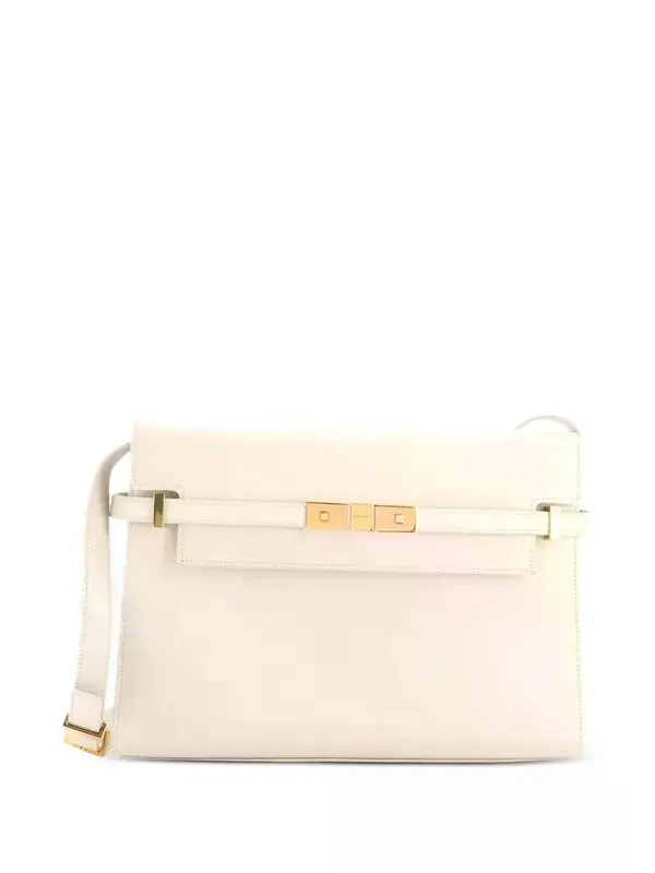 Saint Laurent Manhattan Leather Medium Shoulder Bag - Neutrals
