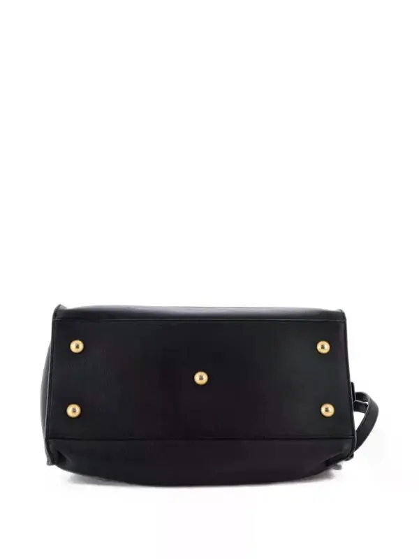 Saint Laurent Classic Y Cabas Leather Small Satchel - Black
