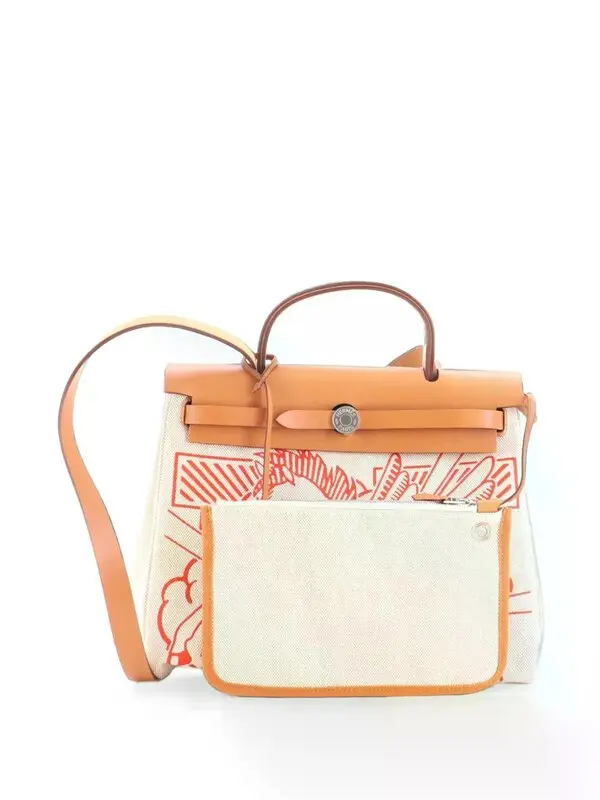 Hermès Herbag Zip Pegase Pop Toile And Leather 31 Shoulder Bag