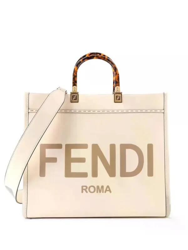 Fendi Sunshine Shopper Leather Medium Tote Bag
