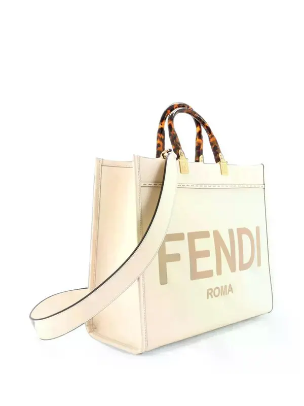 Fendi Sunshine Shopper Leather Medium Tote Bag