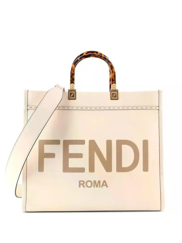Fendi Sunshine Shopper Leather Medium Tote Bag