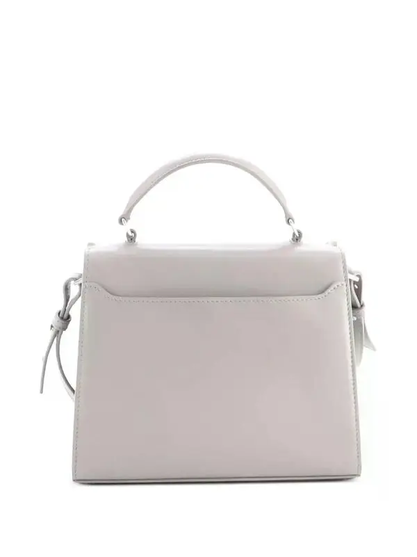 Saint Laurent Cassandra Top Handle Bag Leather Mini Shoulder Bag - Grey