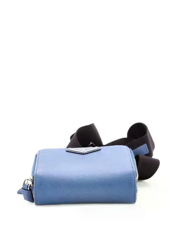 Prada Front Pocket Phone Holder Saffiano Leather Crossbody Bag