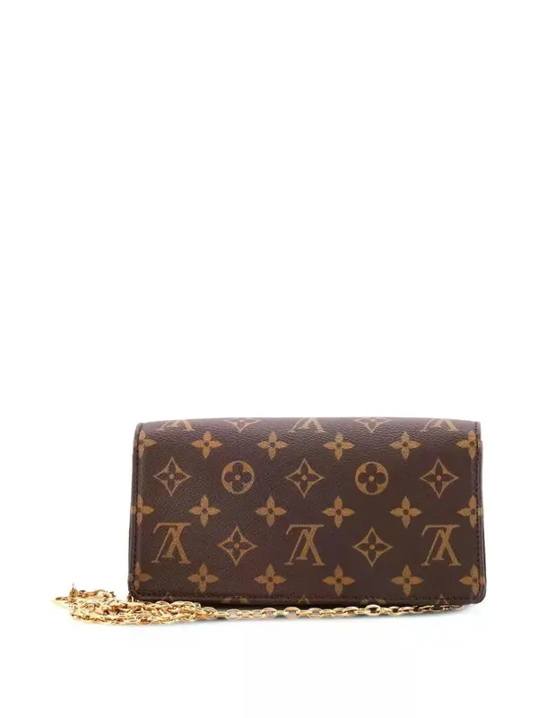 LOUIS VUITTON Lily Wallet On Chain Monogram Canvas Crossbody Bag