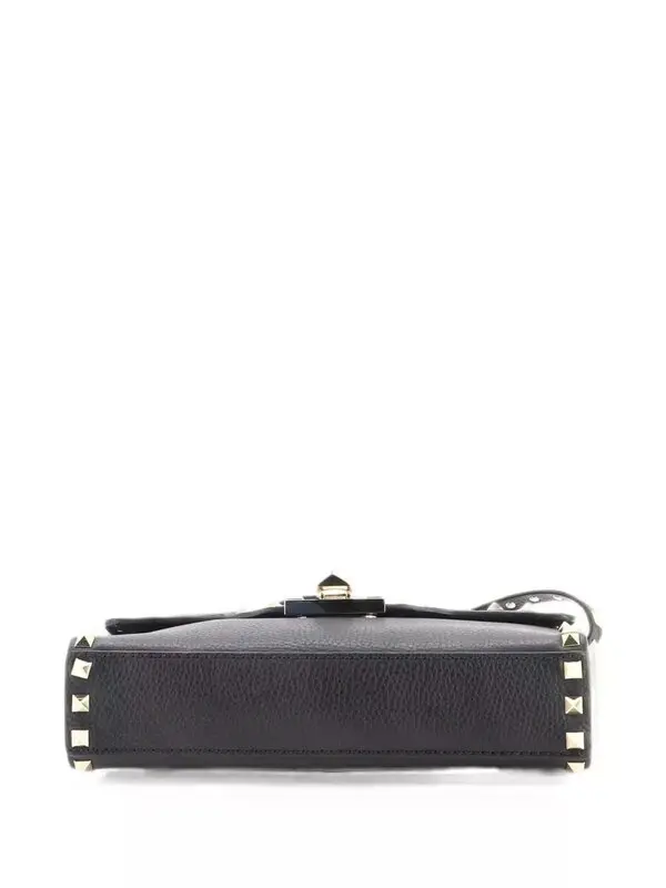 Valentino Garavani Rockstud Flip Lock Flap Bag Leather Medium Crossbody Bag