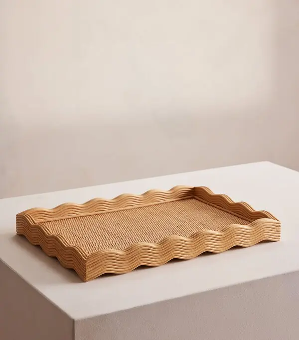 SOHO HOME Large Rattan Pangbourne Tray