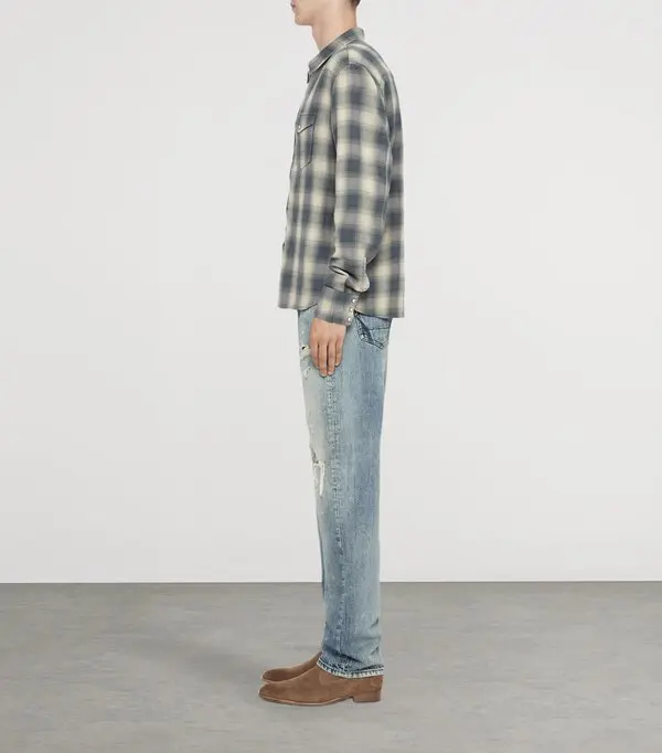 ALLSAINTS Organic Cotton Flannel Brook Shirt