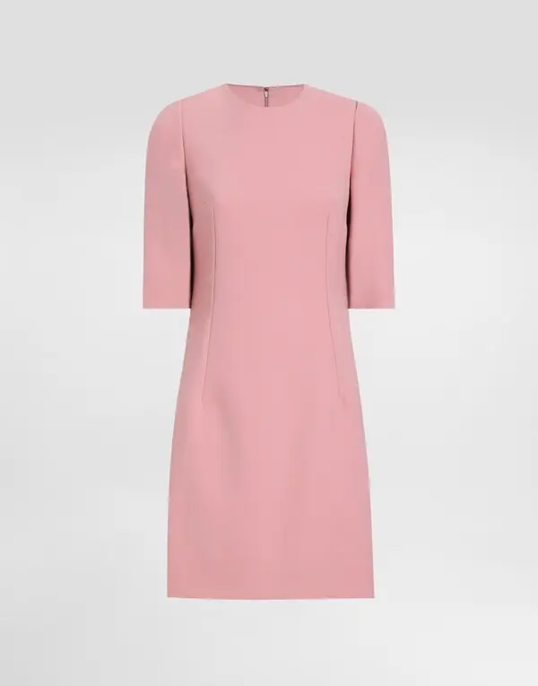 Dolce & Gabbana Wool Crepe Midi Fit-and-flare Dress Dresses - Pink