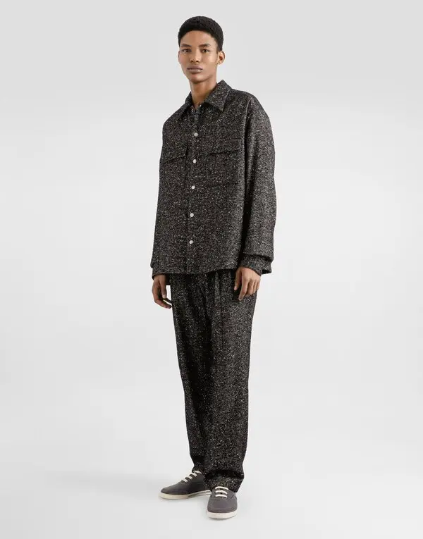 Dolce & Gabbana Bouclé Fabric Joggers Pants And Shorts