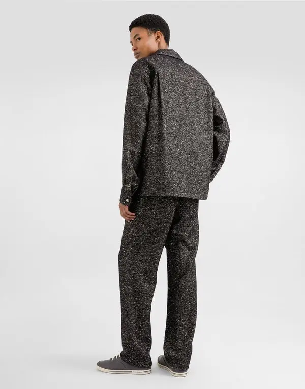 Dolce & Gabbana Bouclé Fabric Joggers Pants And Shorts