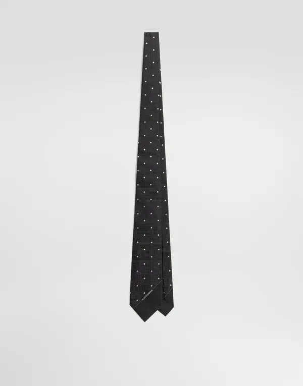 Dolce & Gabbana Polka Dot Jacquard Tie Ties And Pocket Squares Multi-colored