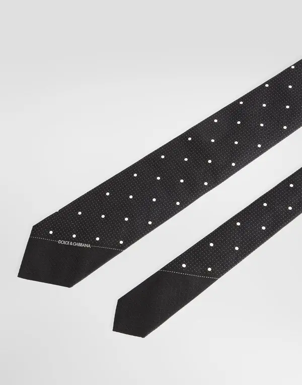 Dolce & Gabbana Polka Dot Jacquard Tie Ties And Pocket Squares Multi-colored