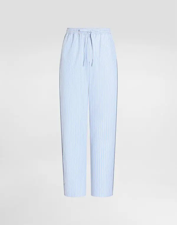 Dolce & Gabbana Striped Poplin Trousers Pants And Shorts - Multicolor
