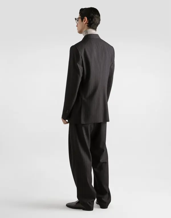 Dolce & Gabbana Pinstripe Virgin Wool Trousers Pants And Shorts Multi-colored