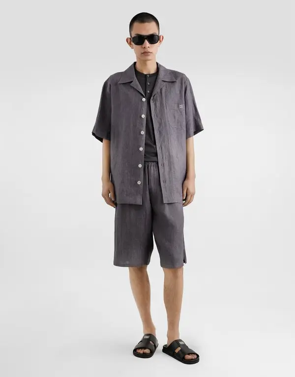 Dolce & Gabbana Linen Canvas Trousers Pants And Shorts