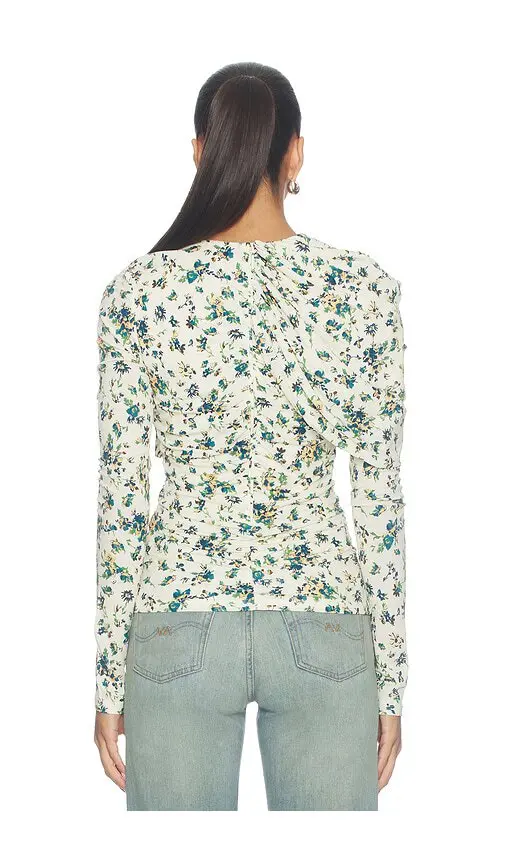 Ulla Johnson Neema Draped Jersey Top In . Also