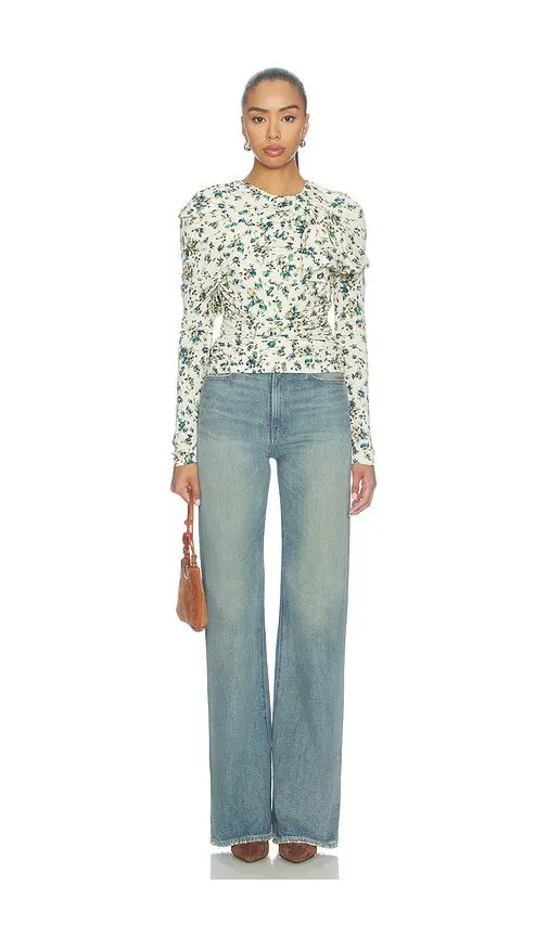 Ulla Johnson Neema Draped Jersey Top In . Also