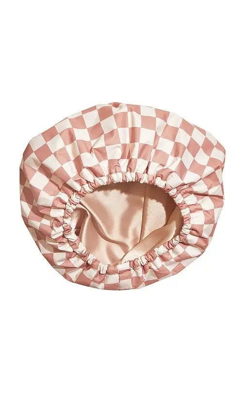 KITSCH Satin-lined Flexi Shower Cap - Peach