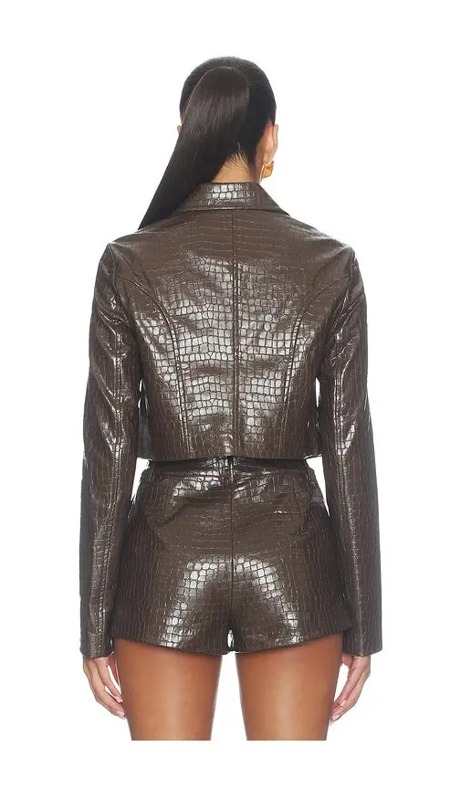 LOVERS AND FRIENDS Arden Faux Croc Jacket