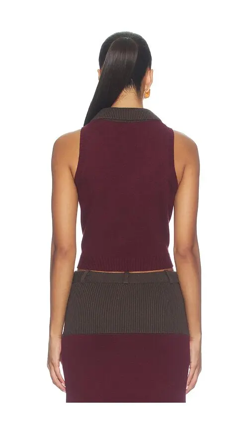 Matthew Bruch Combo Collar Cropped Tank Top In . Also