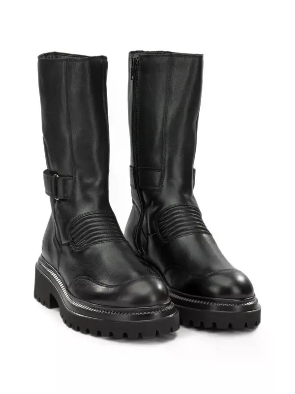 SUMMERY COPENHAGEN Buckle-strap Panelled Boots