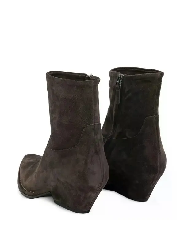 DEL CARLO Suede Pointed-toe Boots - Brown
