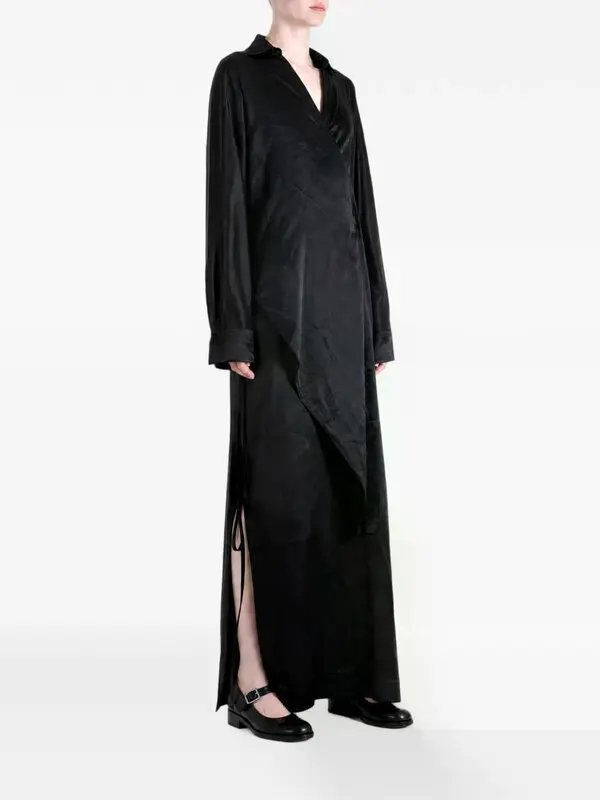YEHUAFAN Asymmetric Wrap Maxi Dress